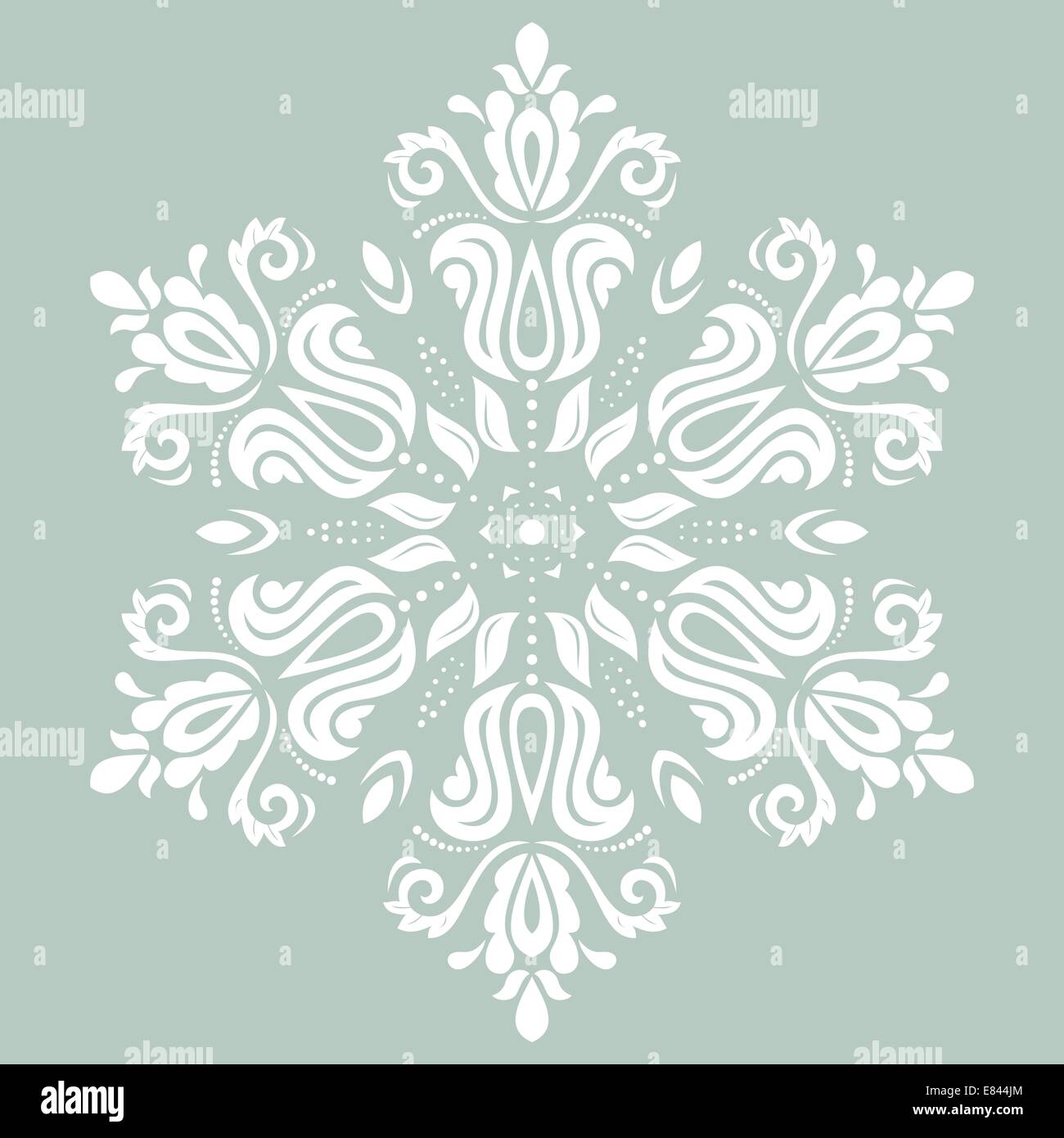 Oriental vector pattern with damask, arabesque and floral elements ...