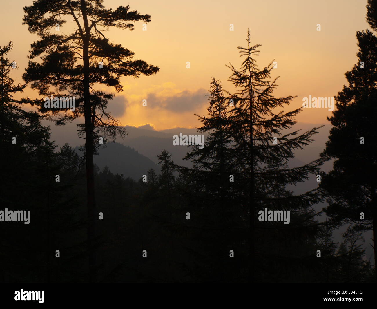 Sunset in wicklow mountains Stock Photo - Alamy