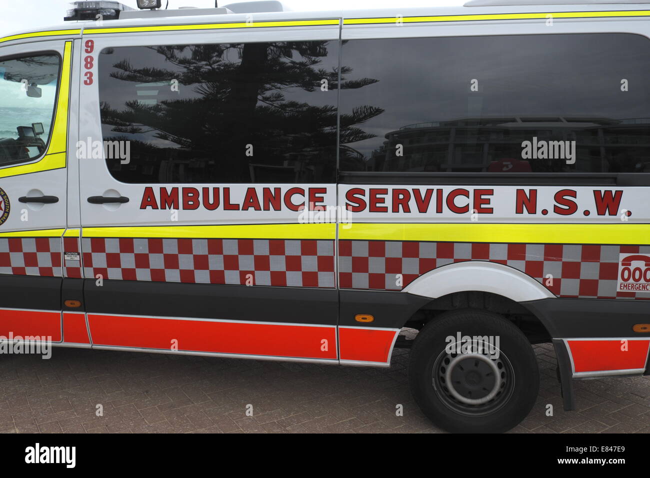 New south wales ambulance parked beside manly beach,sydney,australia ...