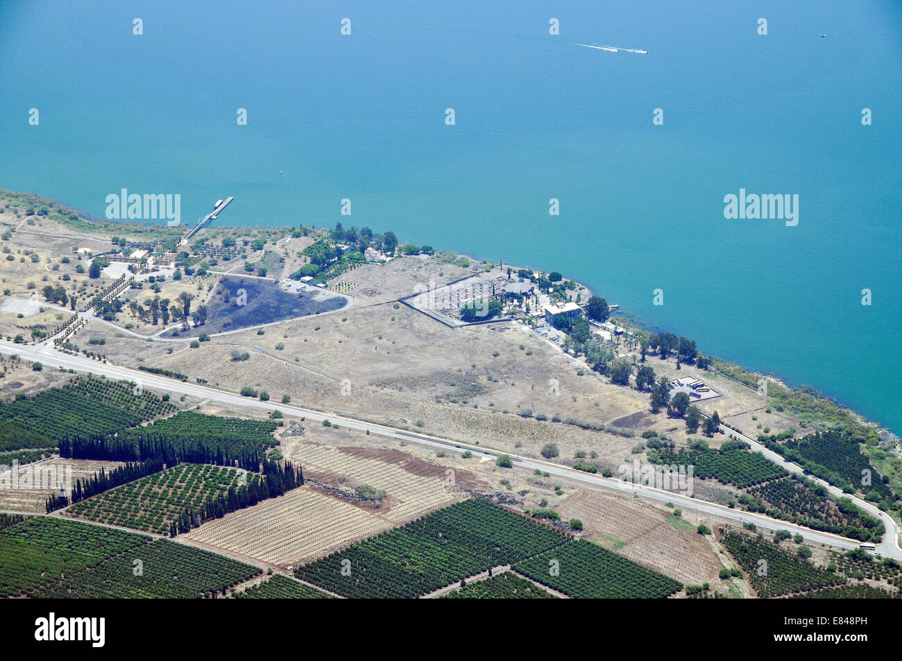 Aerial view of Capernaum on the Sea Of Galilee, Israel Stock Photo - Alamy