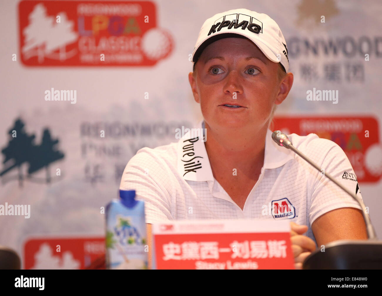 Beijing, China. 30th Sep, 2014. Stacy Lewis of the United States ...