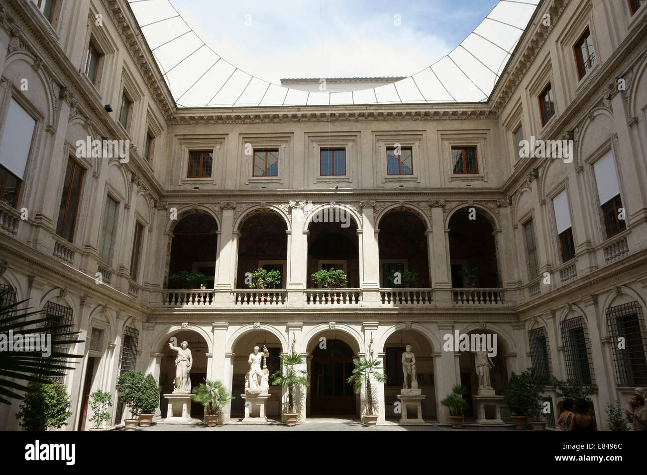 Courtyard Museo Nazionale Romano Palazzo Altemps Rome Italy Stock Photo ...
