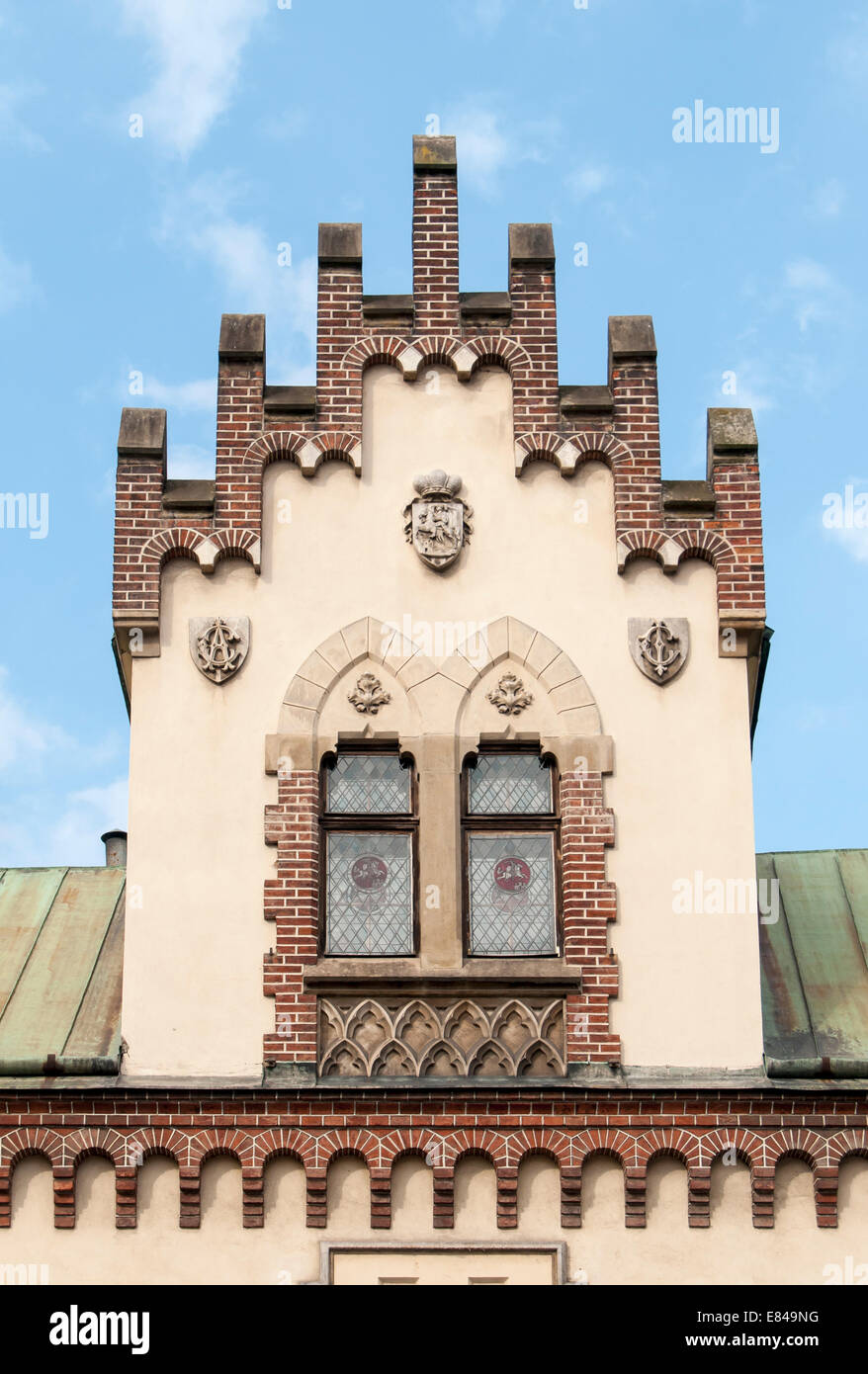 House with Stepped gable (Crow-stepped gable or Corbie step) in Krakow ...