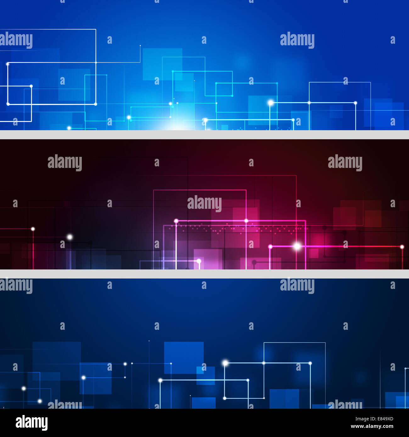 abstract global business concept technology communication banners Stock ...