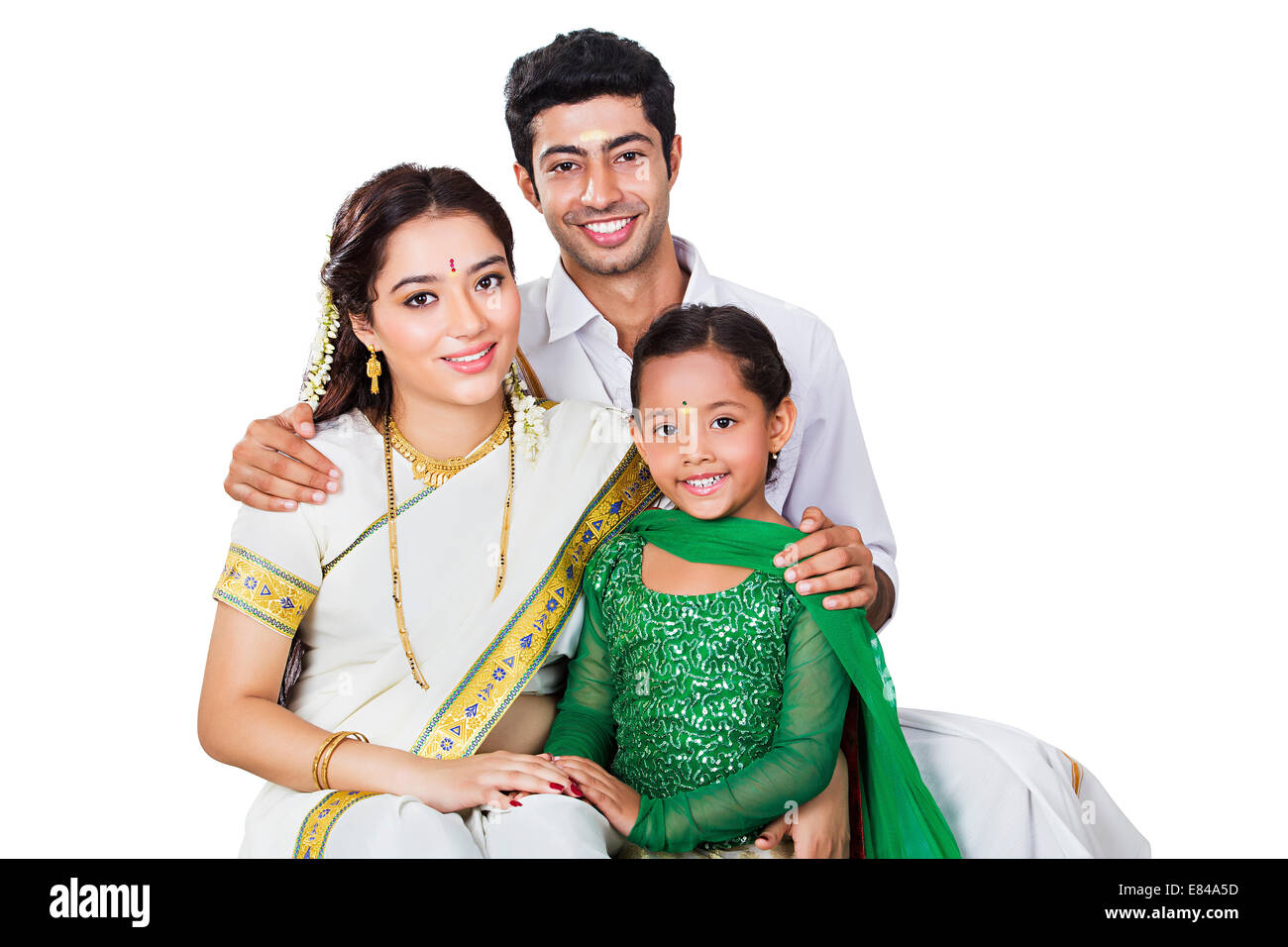 South Indian Family sitting Stock Photo - Alamy