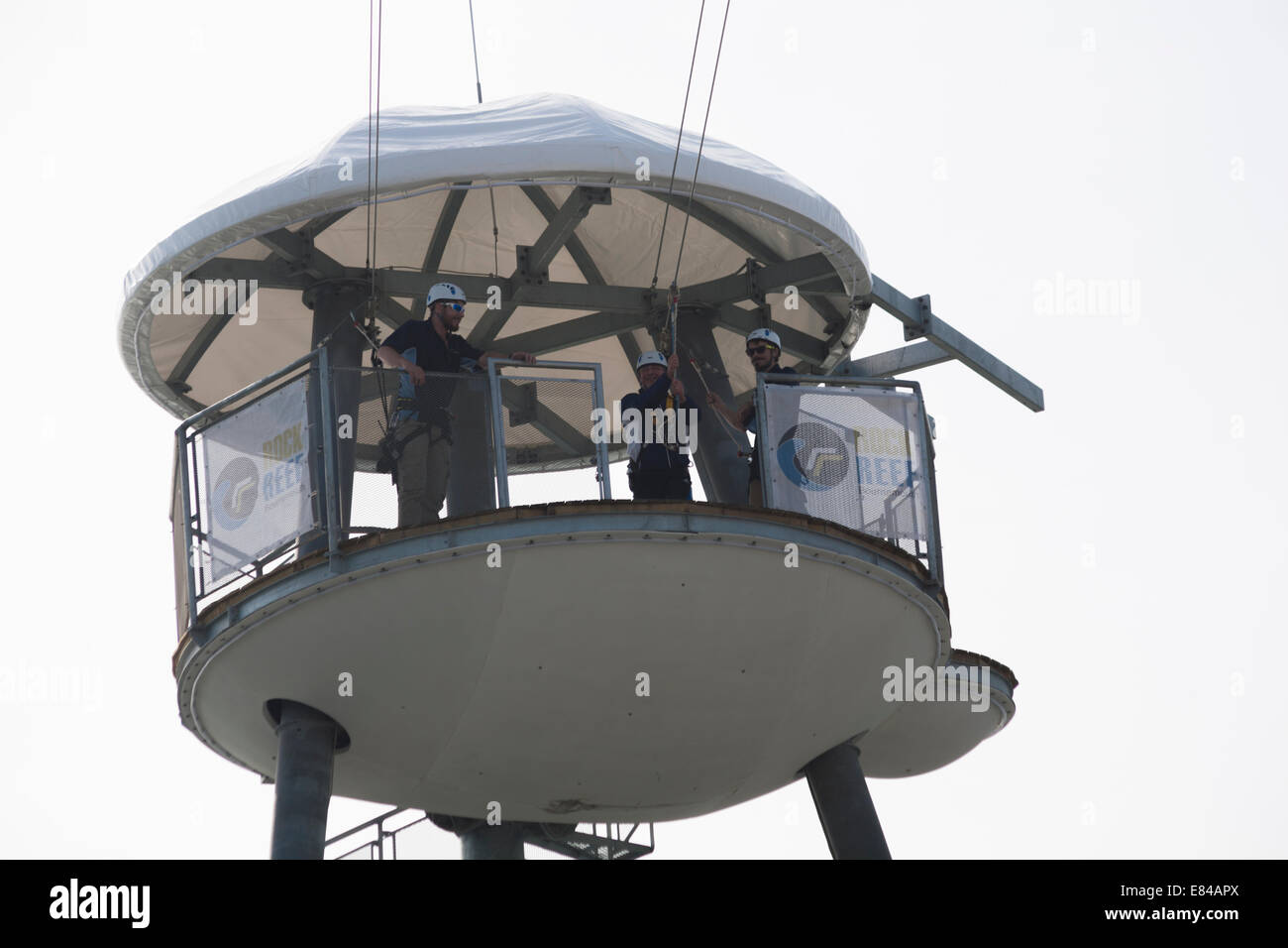 First pier to shore zipline opens in bournemouth hi-res stock ...