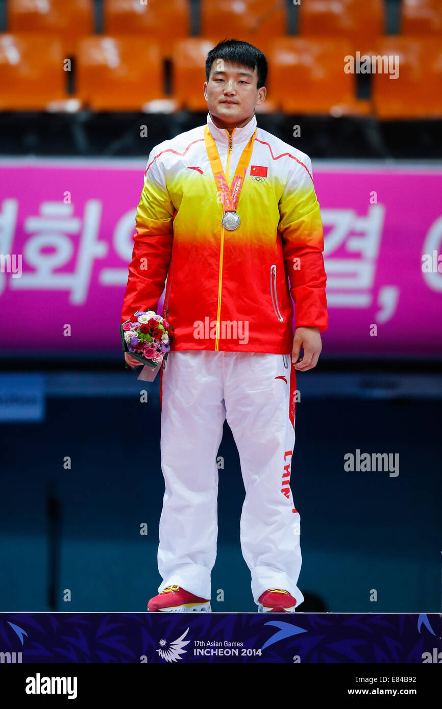 Incheon, South Korea. 30th Sep, 2014. Silver medalist Xiao Di of China ...