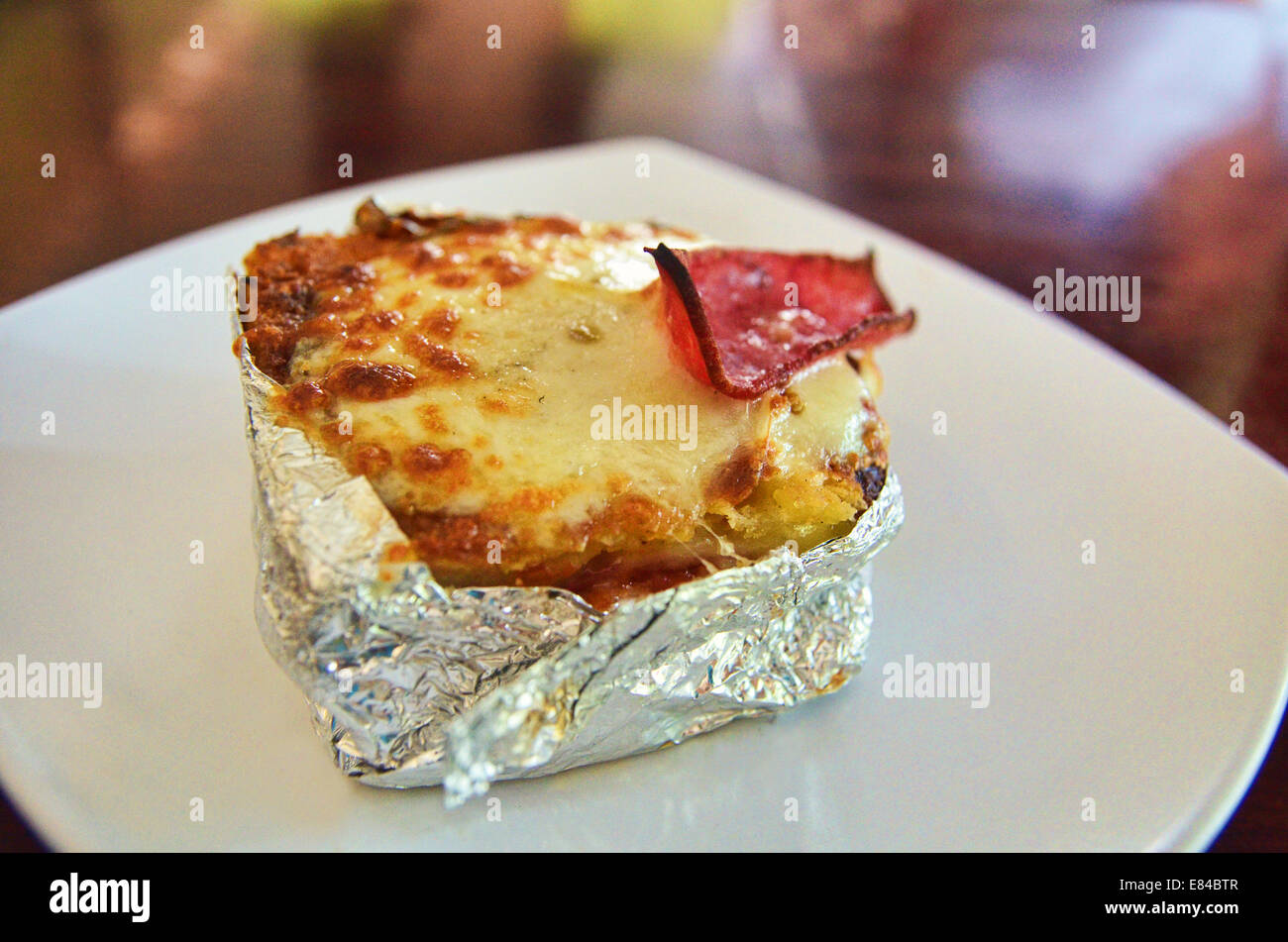 A Dish of Lasagna Stock Photo - Alamy