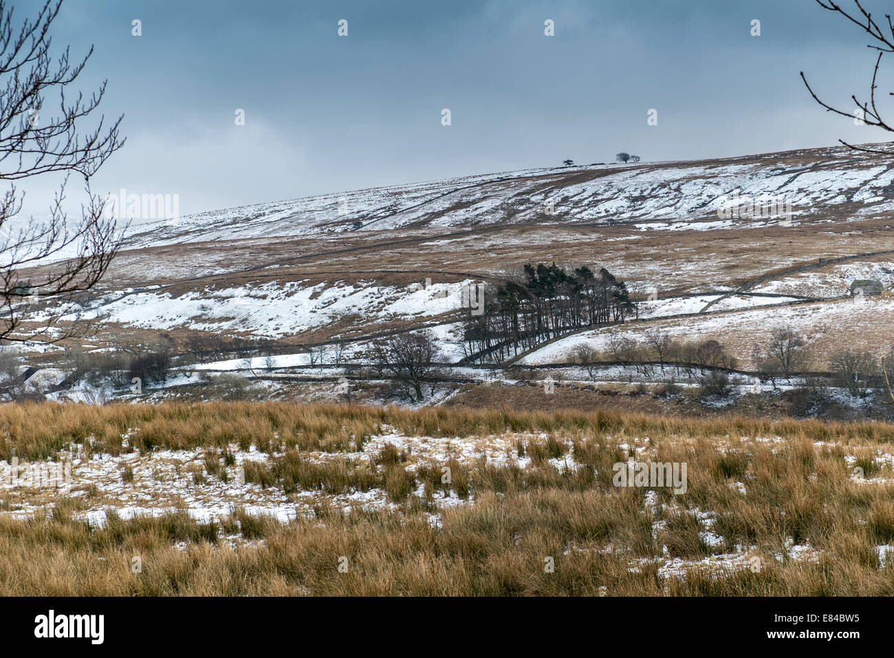 Snowy bleak view over Yorkshire Dales, England Stock Photo - Alamy