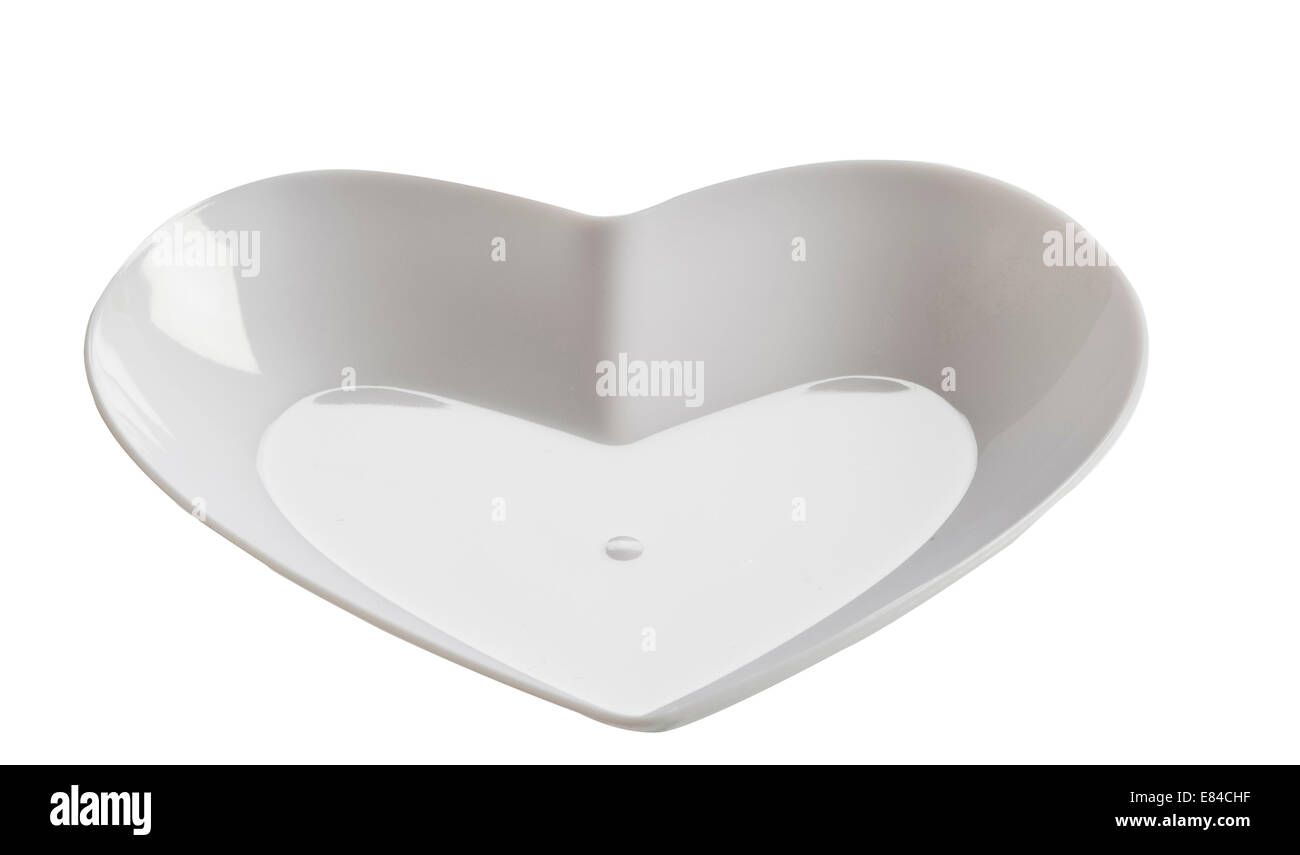 White heart dish Stock Photo - Alamy