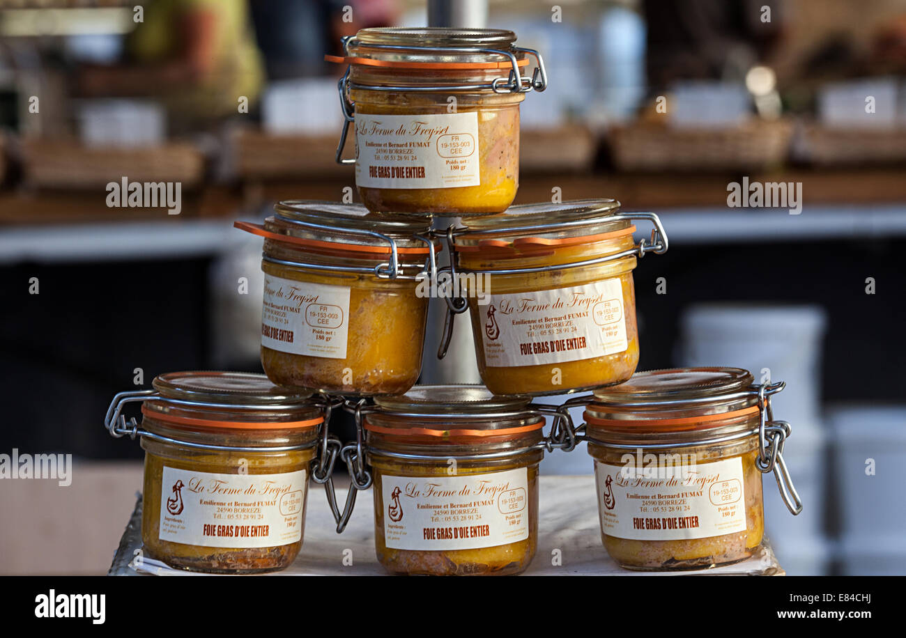 Containers of pate de foi Stock Photo - Alamy