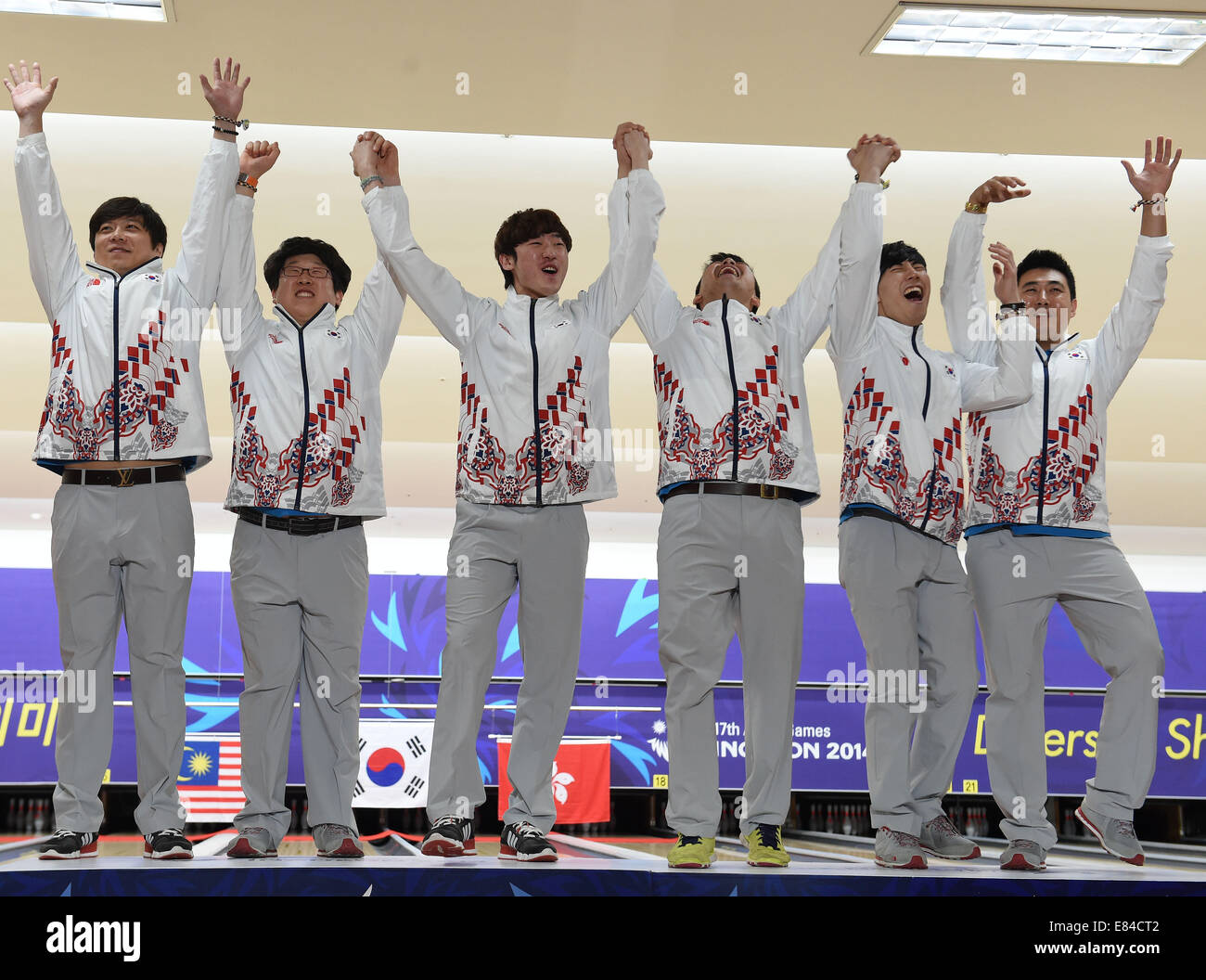 Incheon, South Korea. 30th Sep, 2014. Gold medalists athletes of South ...