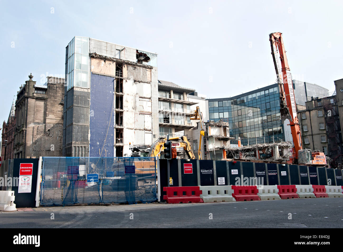 Demolition site at South Saint David Street, Edinburgh, Scotland Stock ...