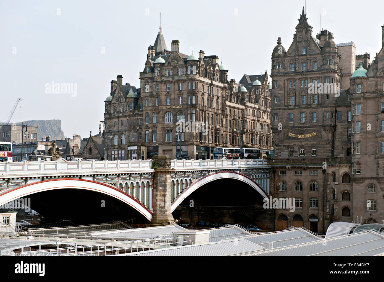 North Bridge, Edinburgh, which stretches over Waverley Railway Station ...