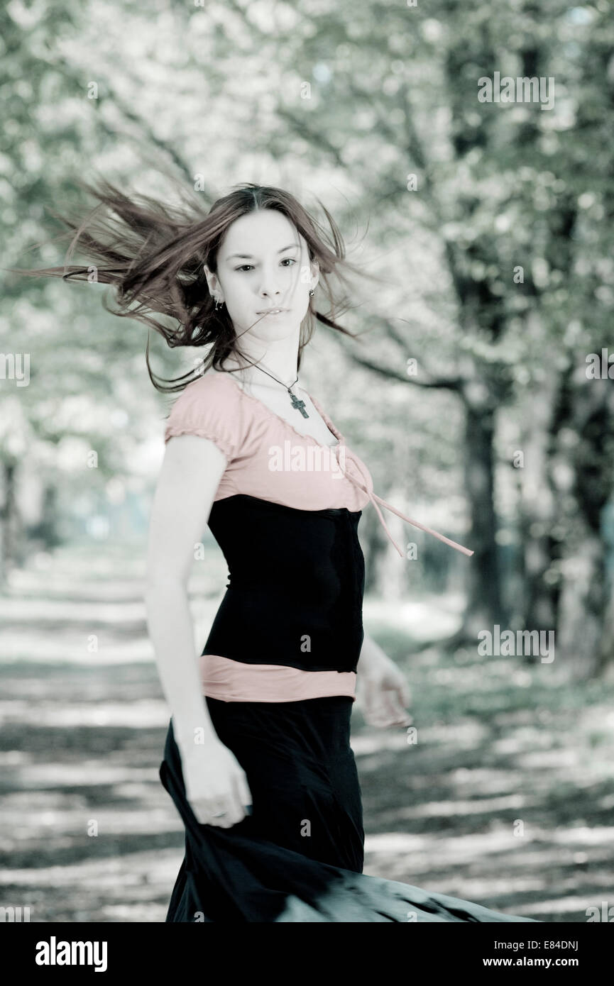 Portrait of woman dancing Stock Photo - Alamy