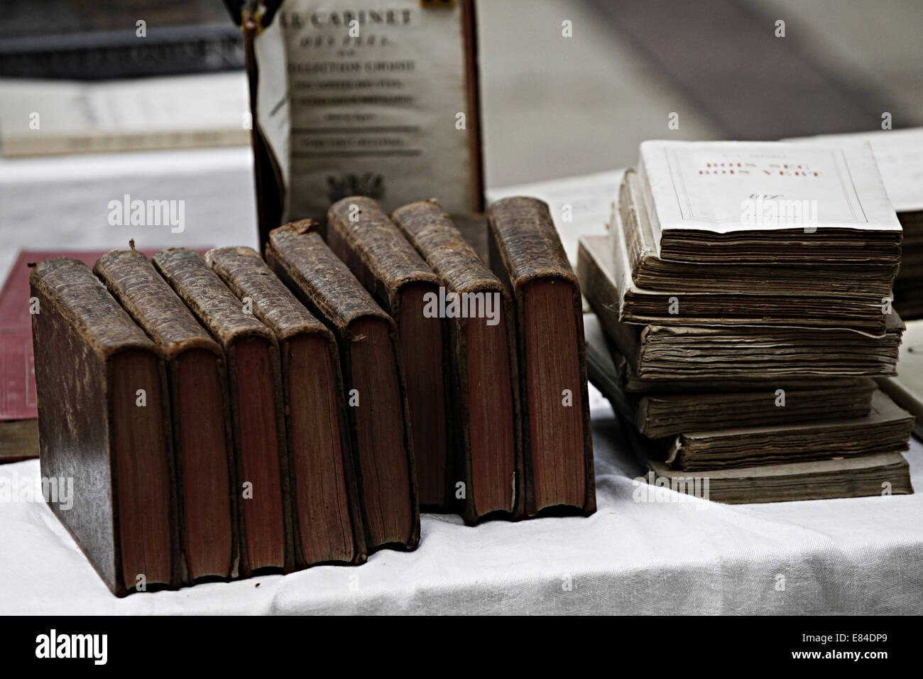 Old books on street stall Stock Photo - Alamy
