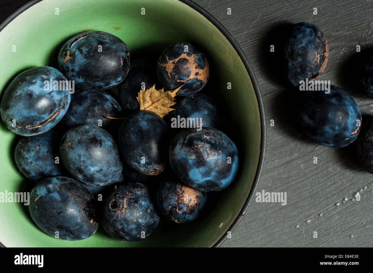 Autumn harvest of Damson Fruit Stock Photo - Alamy