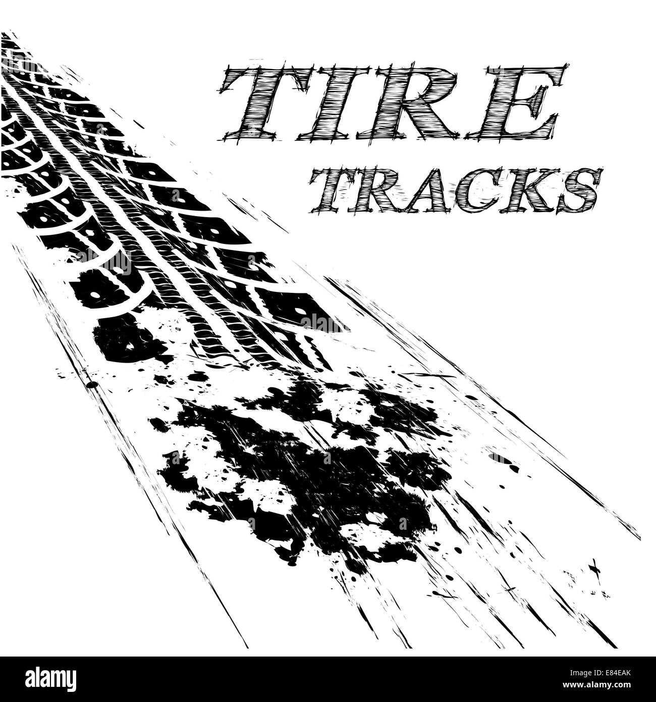 Tractor tyre tread outline Black and White Stock Photos & Images - Alamy