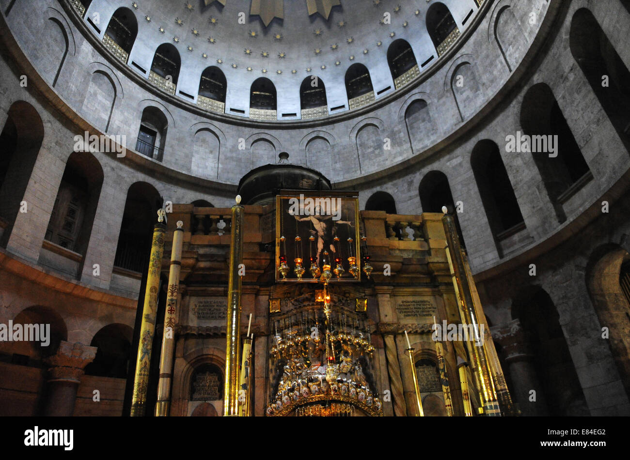 Israel. Jerusalem. The Tomb of Christ at The Holy Sepulchre. Aedicula ...