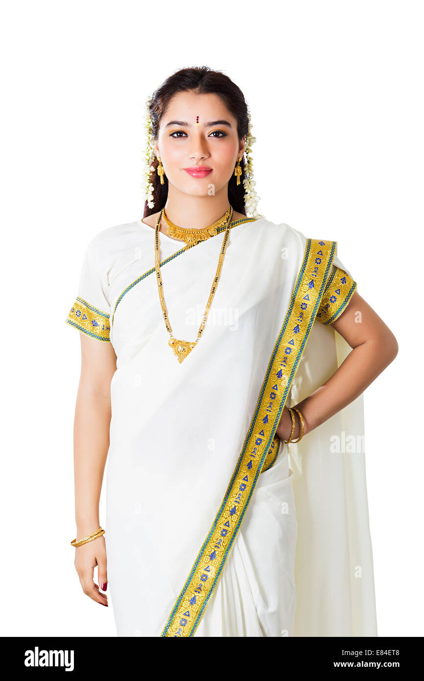 South Indian Ladies standing pose Stock Photo - Alamy