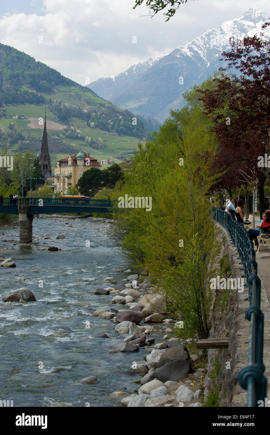 Meran in South Tyrol in Italy in the spring Stock Photo - Alamy