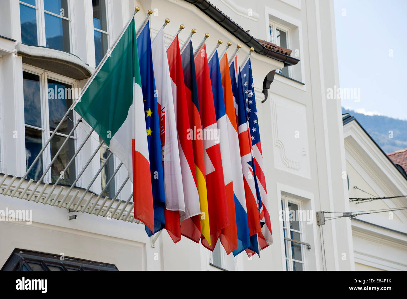 Flags at city hall hi-res stock photography and images - Alamy