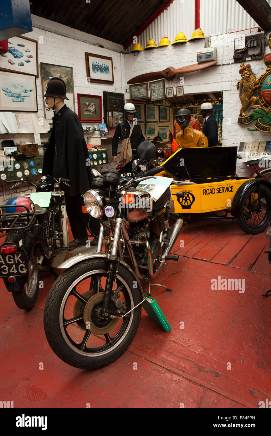 UK, England, Somerset, Porlock, High Street, Doverhay Garage, Exmoor ...