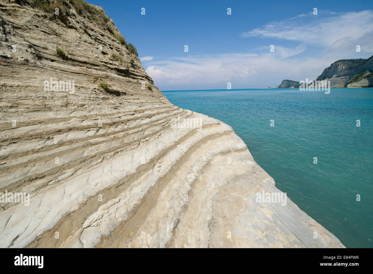 Rock line at Cape Drastis near Peroulades in the northwest on the ...