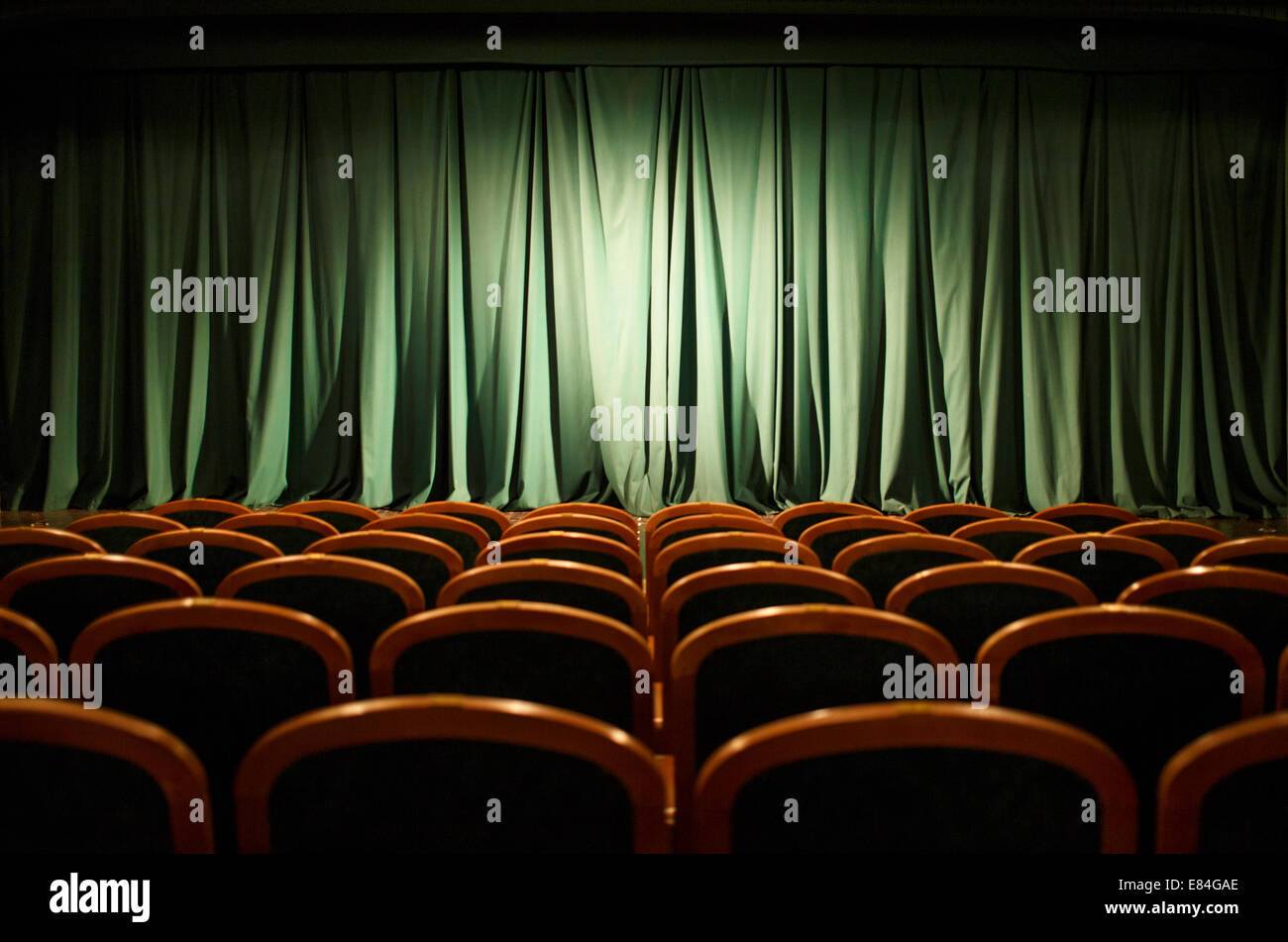 Green Stage Curtains