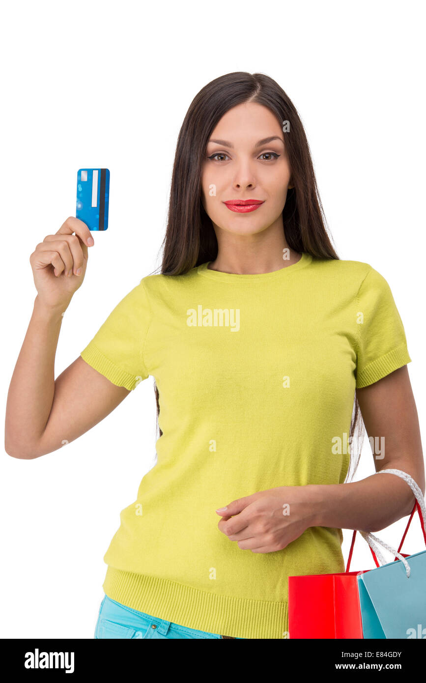 Young woman shopping credit card hi-res stock photography and images - Alamy