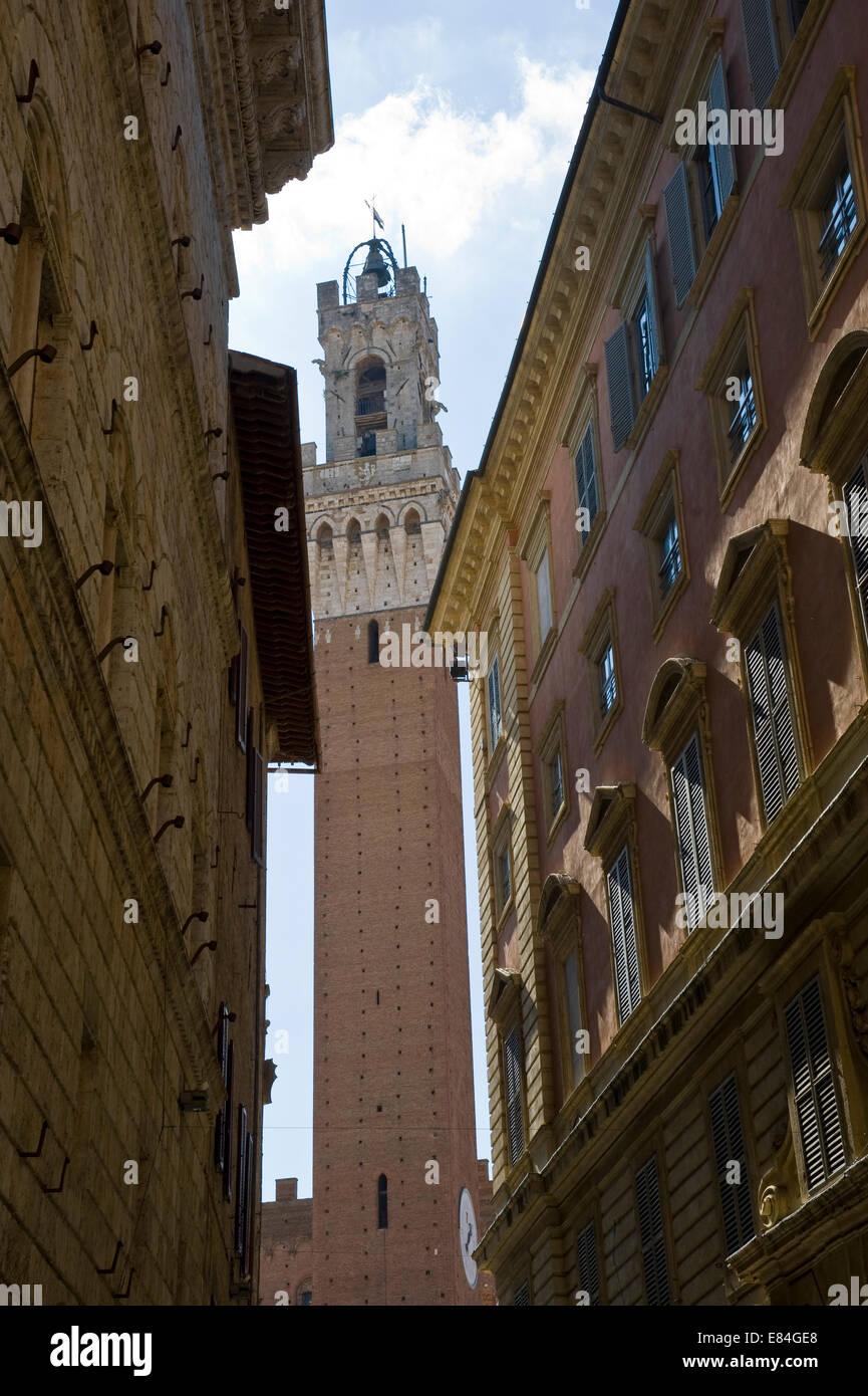 Street canyon in Siena in Tuscany, Italy Stock Photo - Alamy