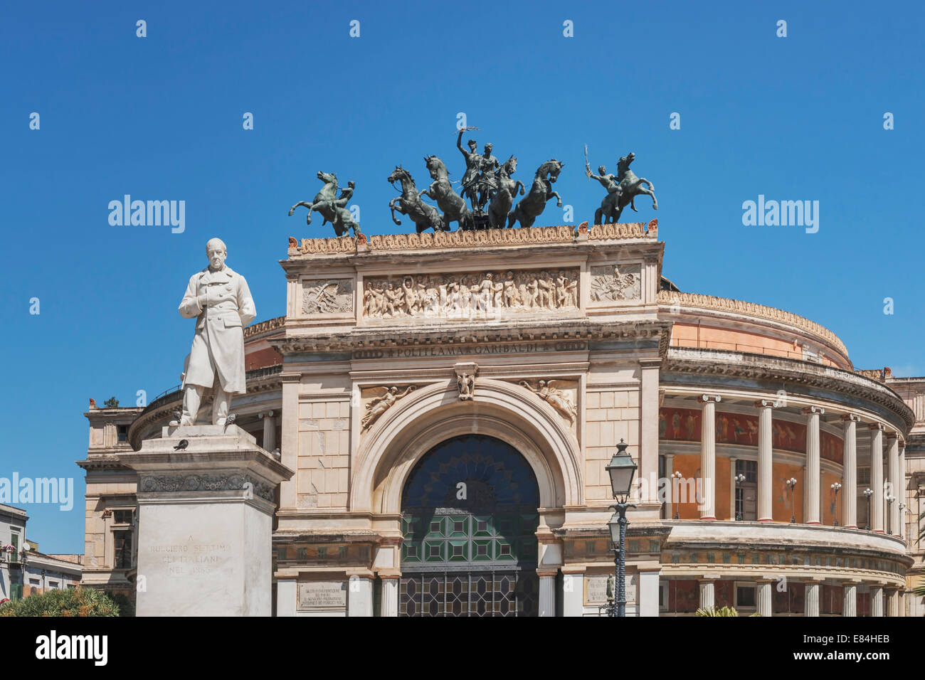 Politeama garibaldi theater in piazza ruggero settimo hi-res stock ...