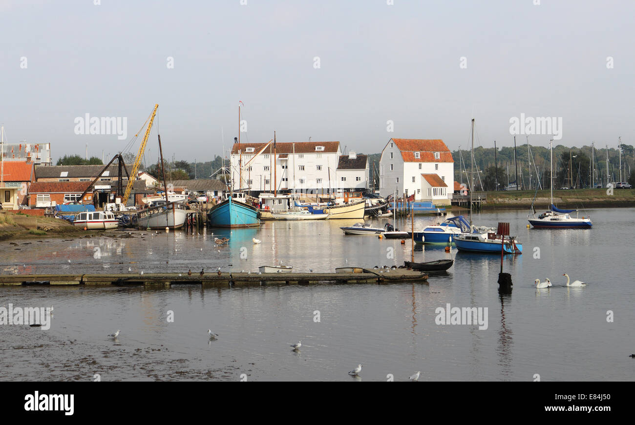 The Riverside Town of Woodbridge on the river Deben in Suffolk with ...