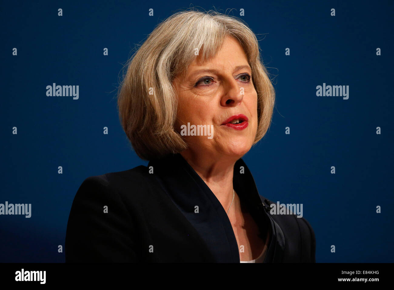 UK, Birmingham : Theresa May MP speaking at the Conservative Party ...