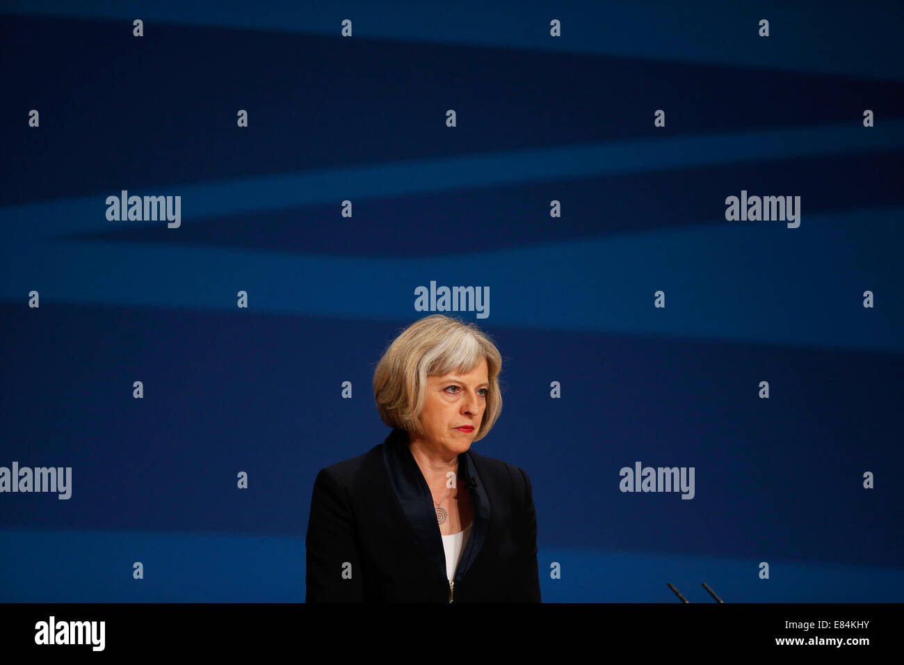 UK, Birmingham : Theresa May MP speaking at the Conservative Party ...