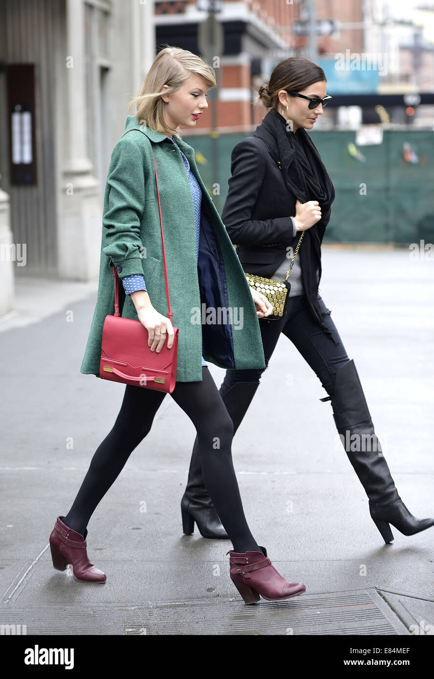 Lily Aldridge and Taylor Swift out and about in Soho Featuring: Lily ...