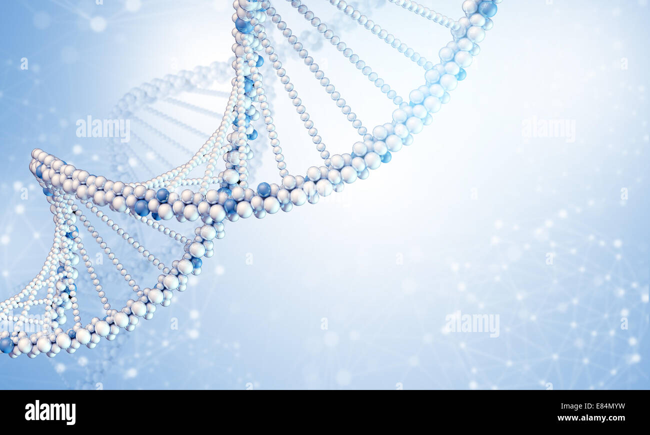 DNA model with blured wire-frame spheres Stock Photo - Alamy
