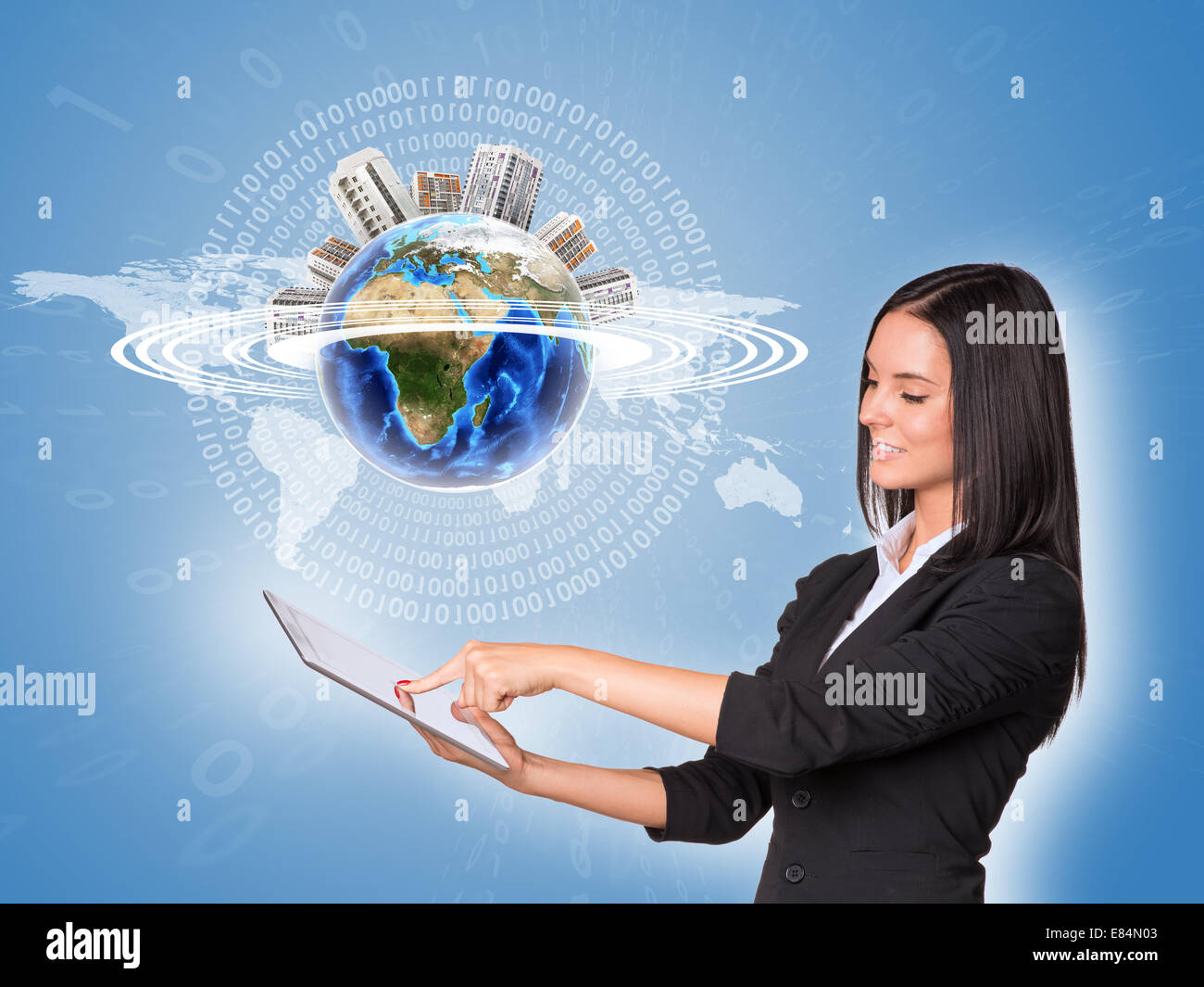 World map with eyes hi-res stock photography and images - Alamy