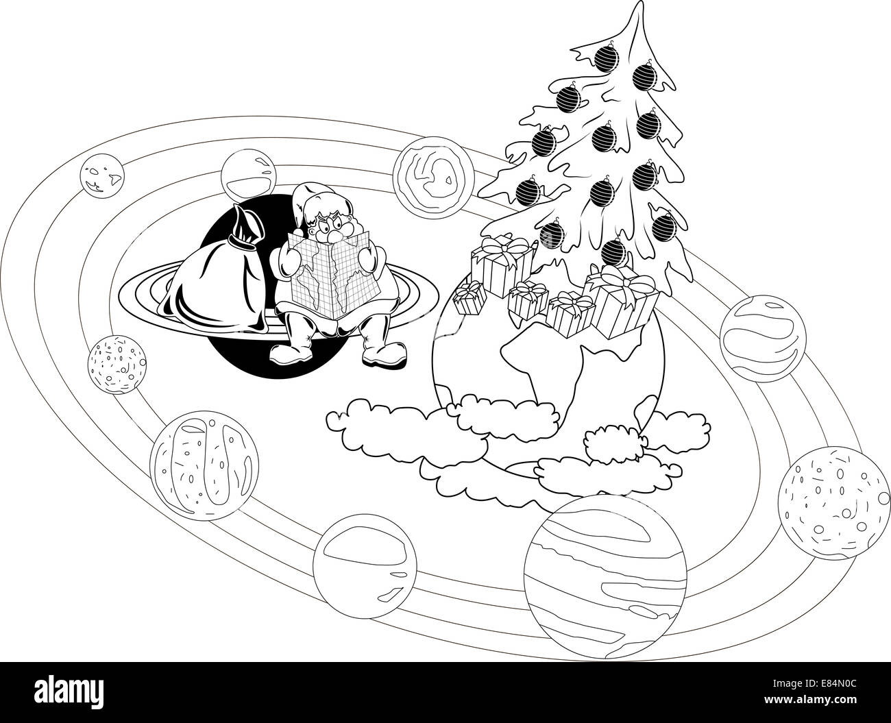 Map of santa Cut Out Stock Images & Pictures - Alamy