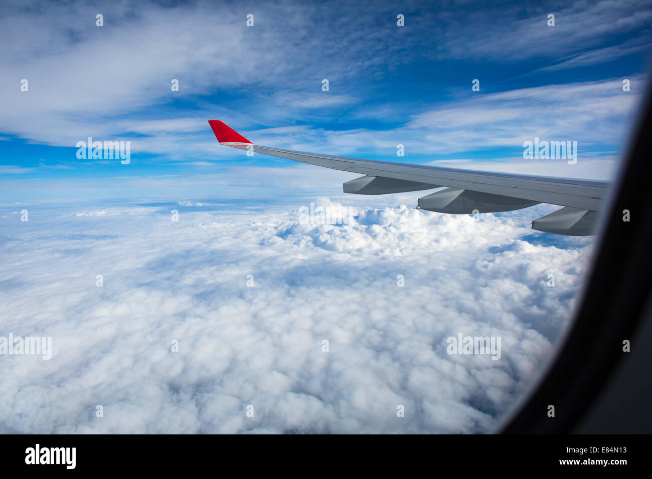 Spectacular view from an airplane's window, offering a view of lovely ...