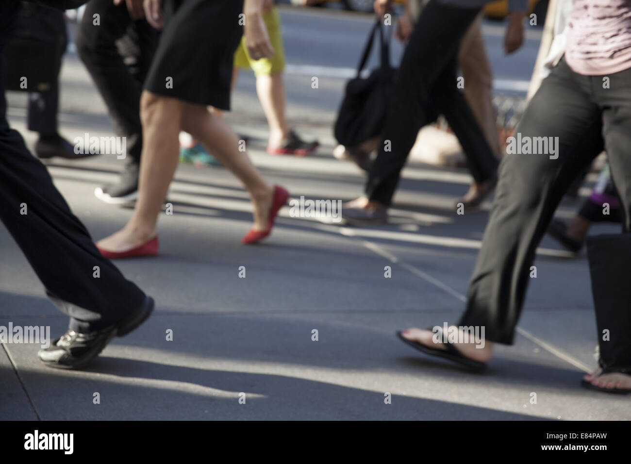 Group Of Feet Walking