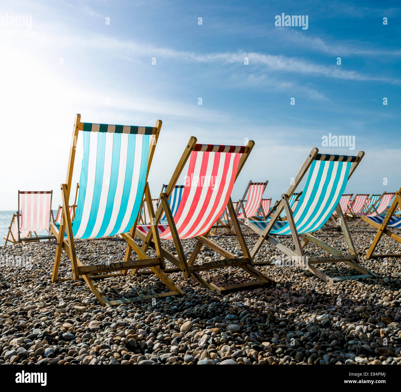 Empty deck chairs hi-res stock photography and images - Alamy