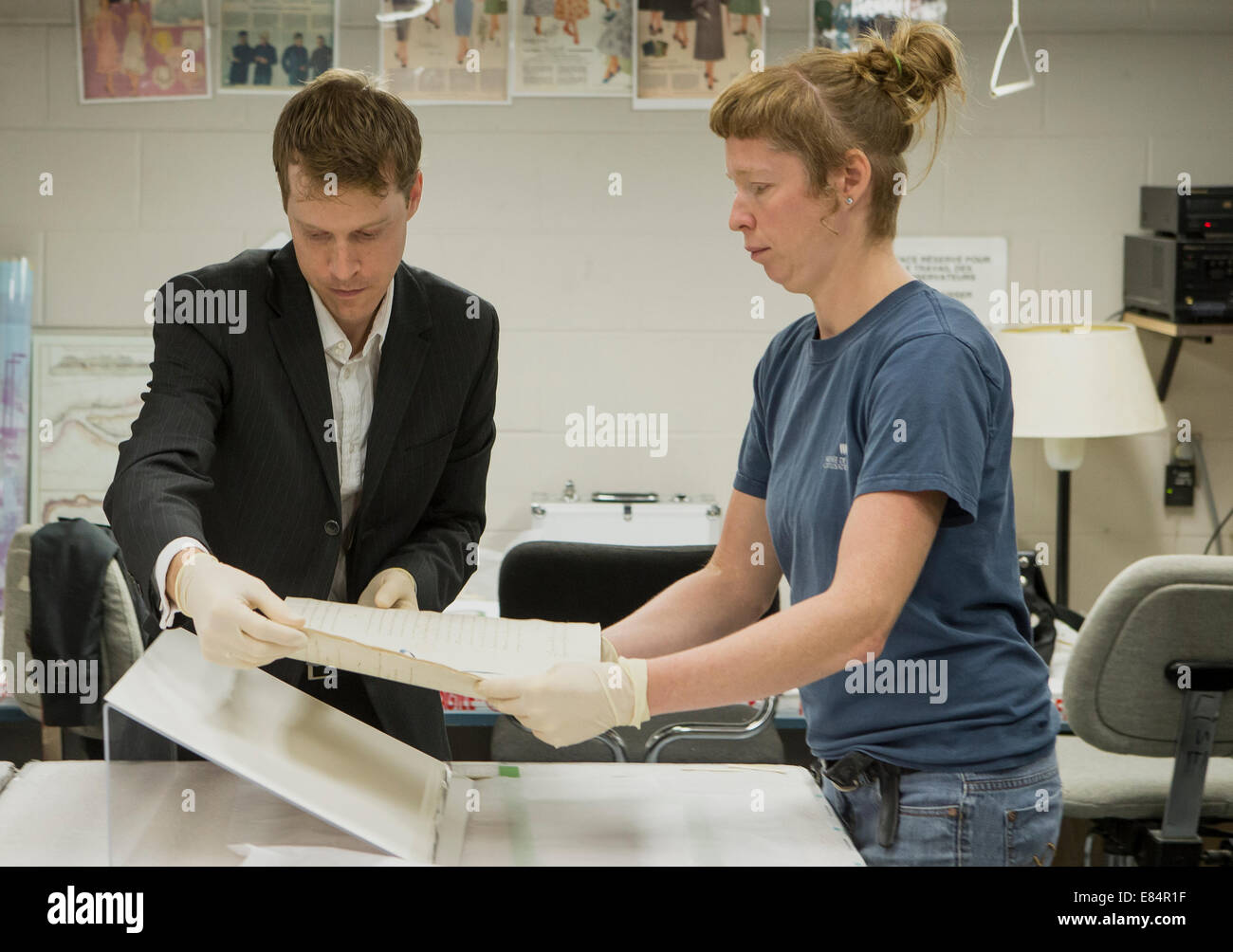 Employees of the Musee de la Civilisation de Quebec Museum unbox the ...