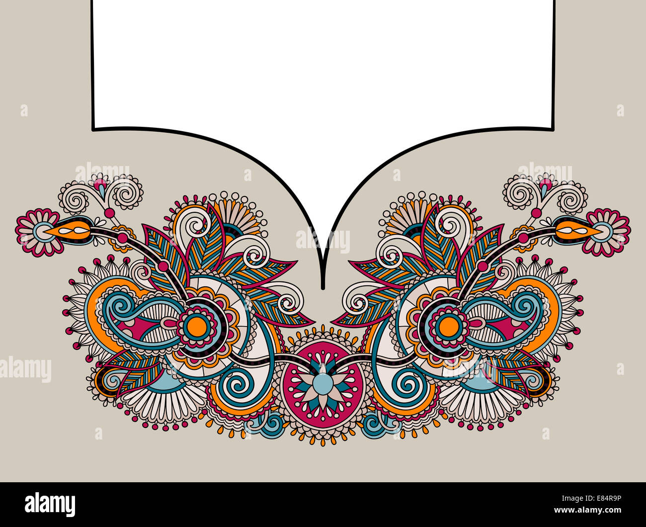 Neckline embroidery fashion Stock Photo - Alamy