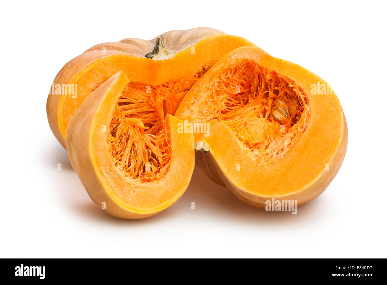 Fresh ripe half cut pumpkin Cut Out Stock Images & Pictures - Alamy