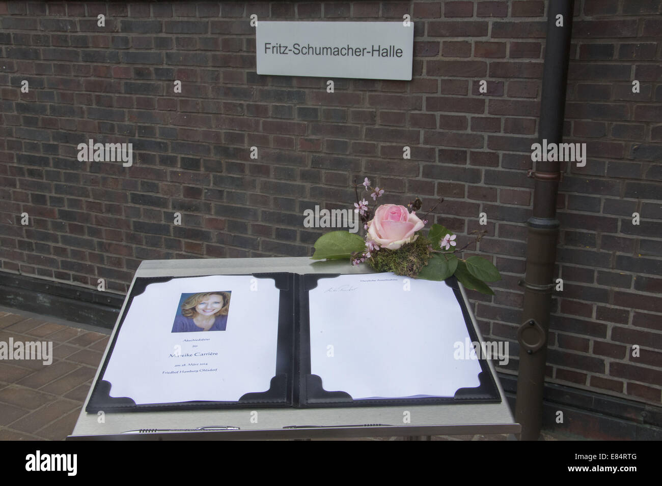 Funeral for German actress Mareike Carriere at Friedhof Ohlsdorf ...
