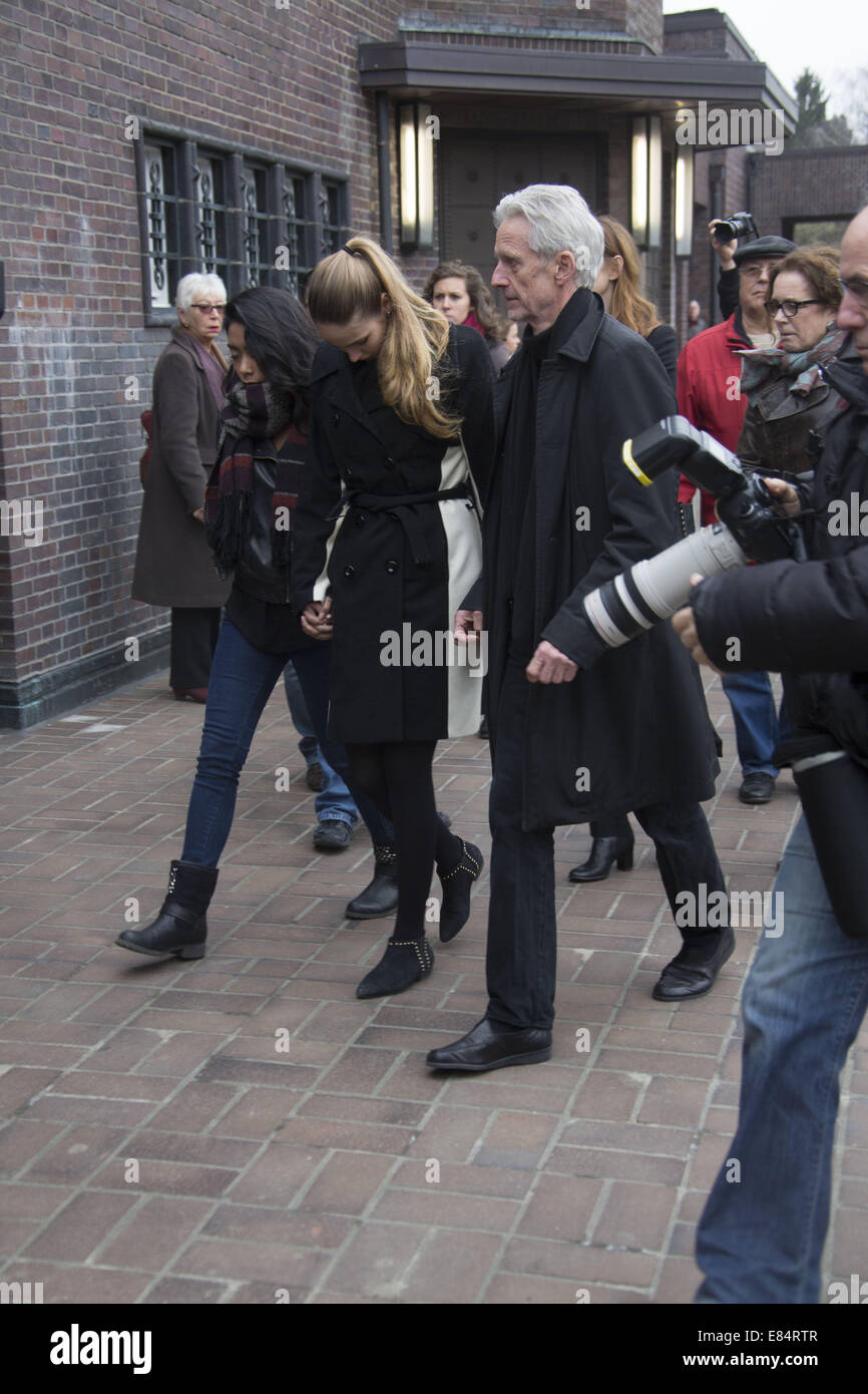 Funeral for German actress Mareike Carriere at Friedhof Ohlsdorf ...