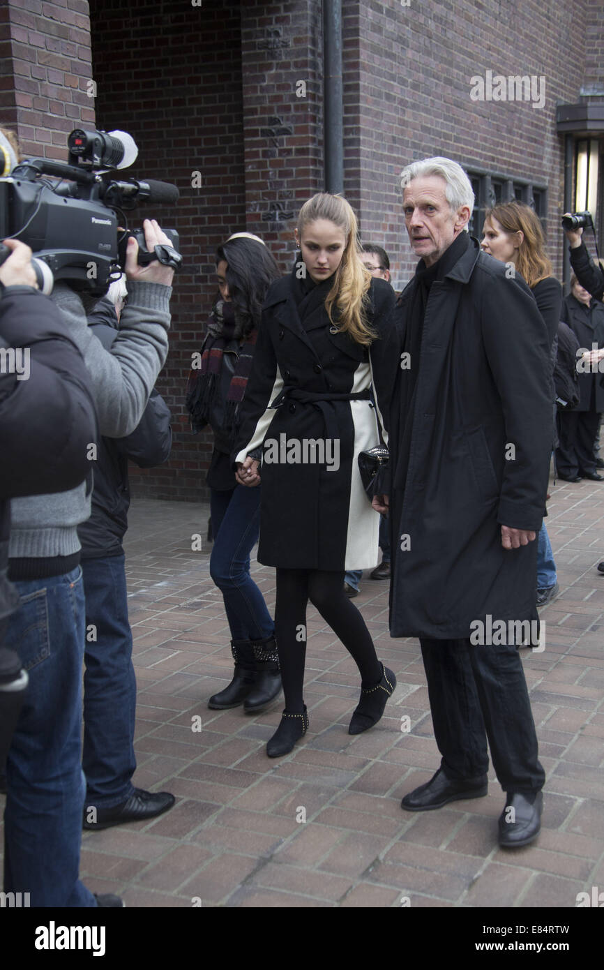 Funeral for German actress Mareike Carriere at Friedhof Ohlsdorf ...