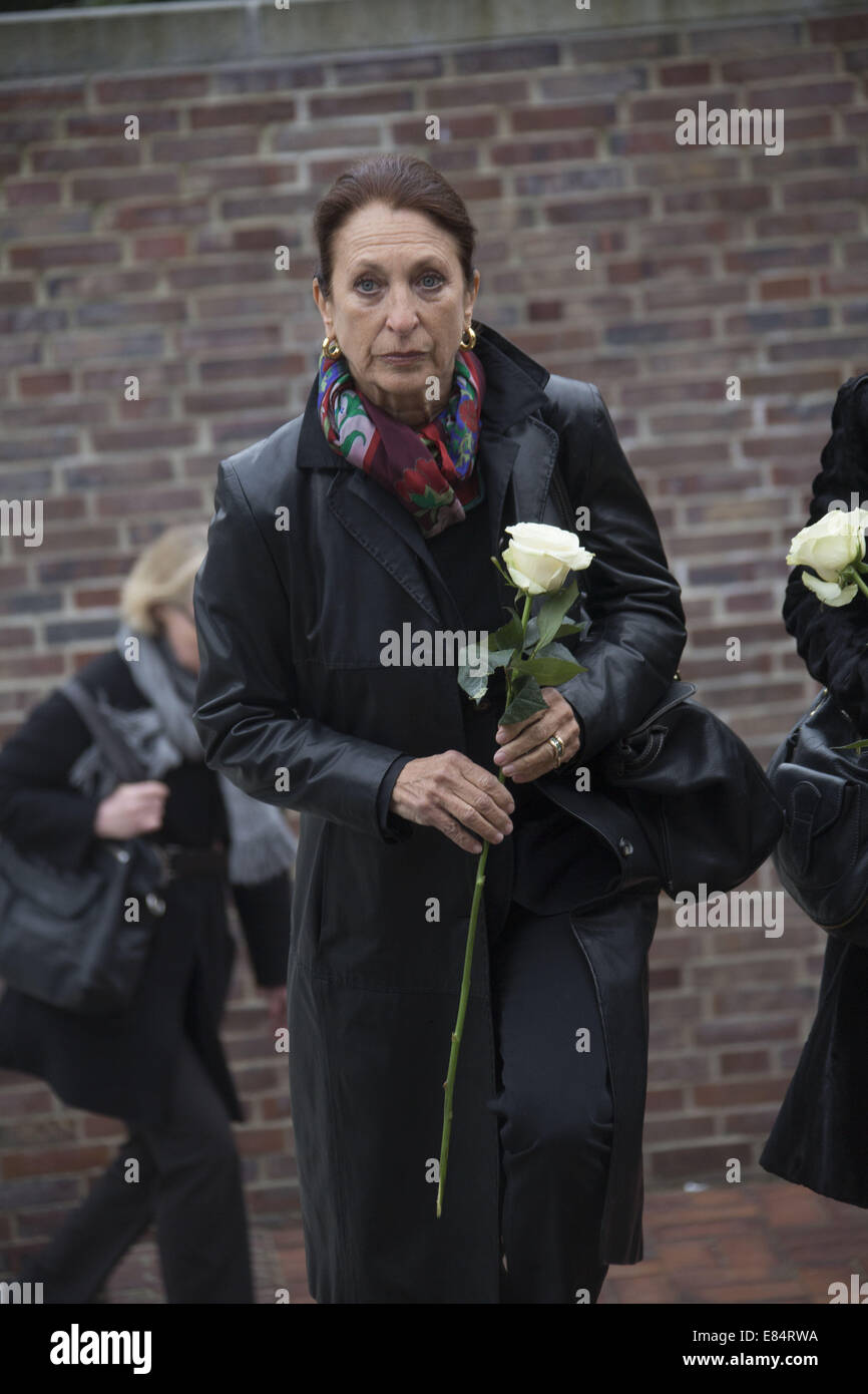 Funeral for German actress Mareike Carriere at Friedhof Ohlsdorf ...