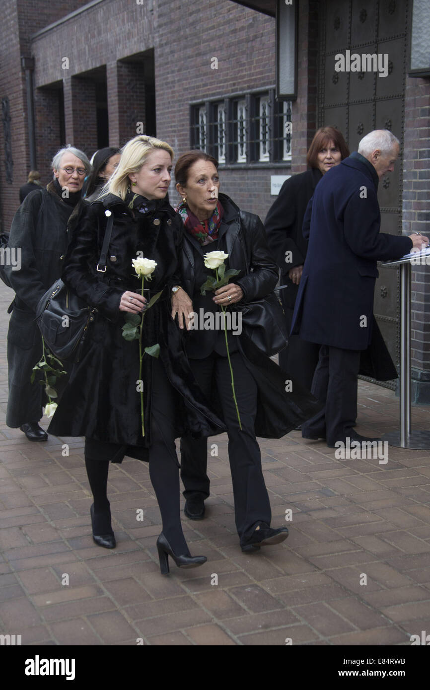 Funeral for German actress Mareike Carriere at Friedhof Ohlsdorf ...